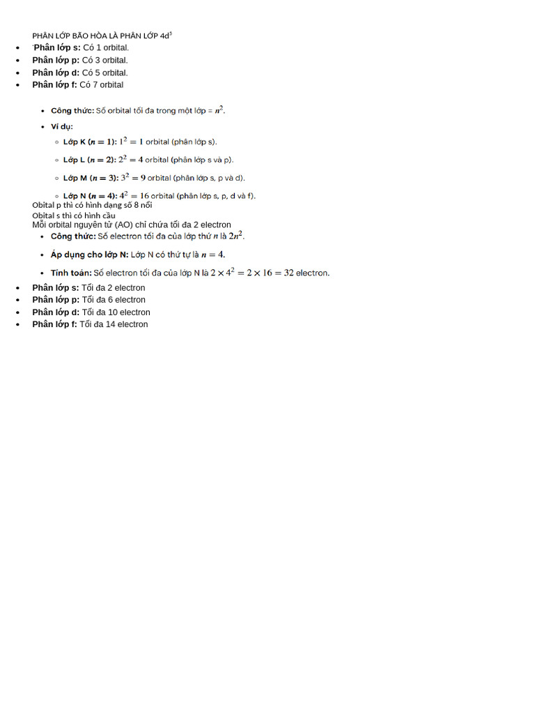 Phân L P Bão Hòa Là Phân L P 4d5 | PDF