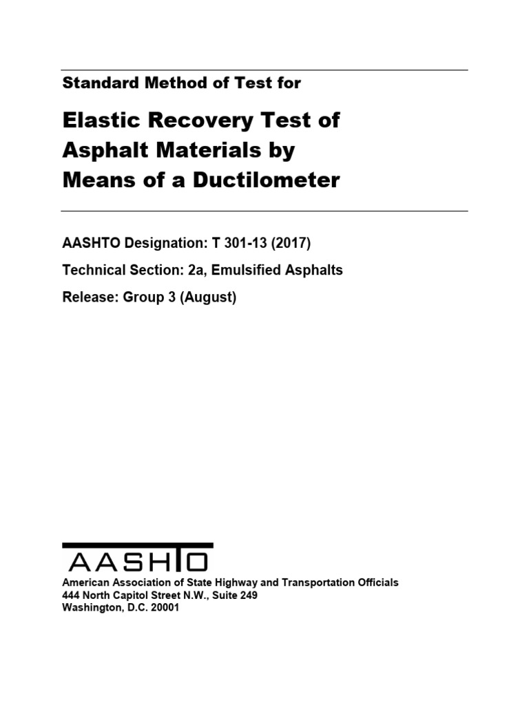 Elastic Recovery Test for Asphalt Materials | PDF | Thermometer | Water