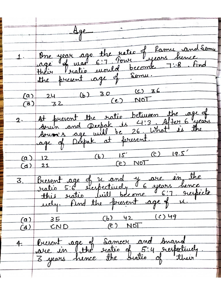 Age Test | PDF