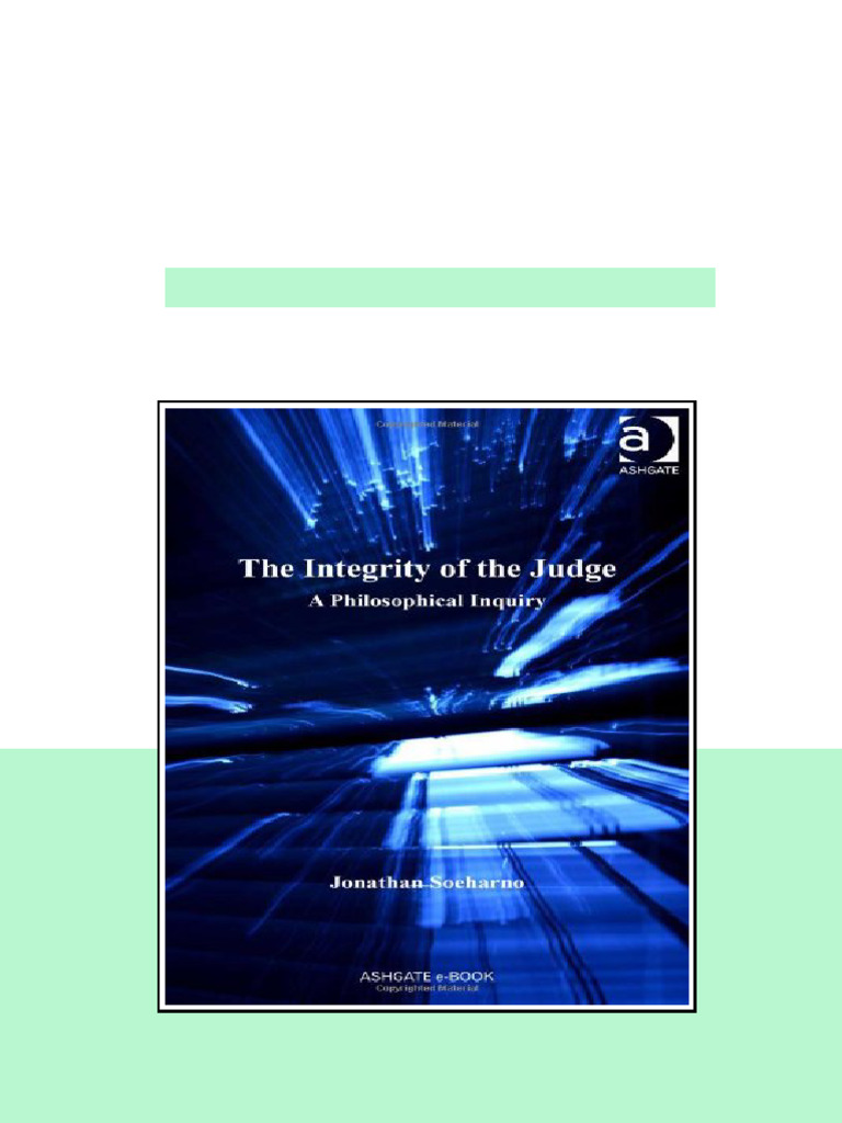 The Integrity Of The Judge Jonathan Soeharno latest pdf 2025 | PDF ...