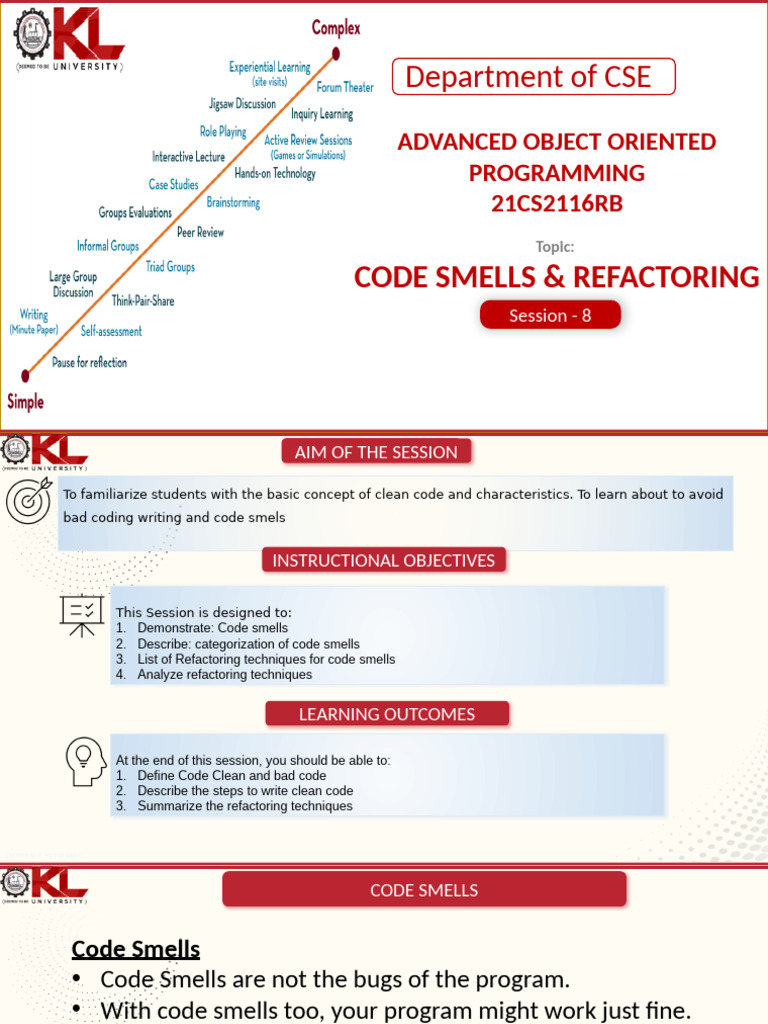 Understanding Code Smells & Refactoring | PDF | Class (Computer ...