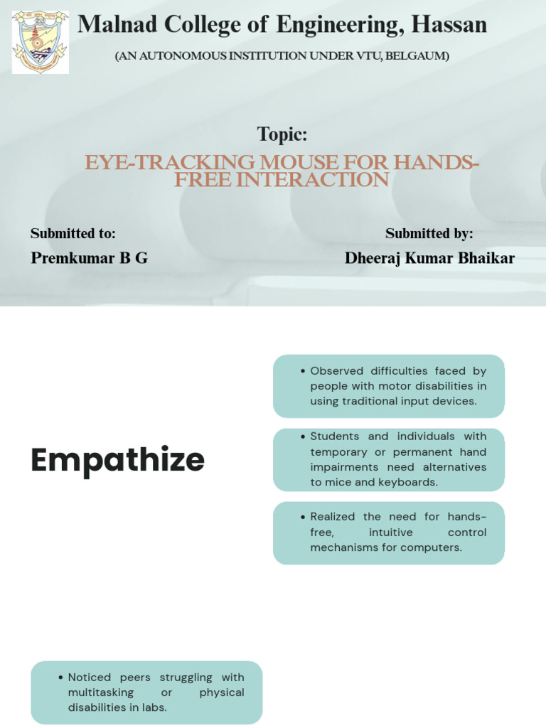 Eye-Tracking Mouse for Disabled Users | PDF | Accessibility | Cyberspace