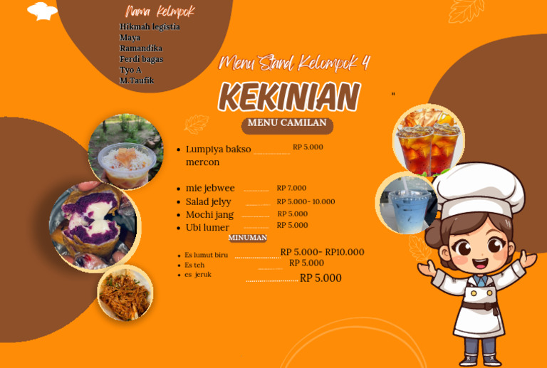 Menu Camilan dan Minuman Kekinian | PDF