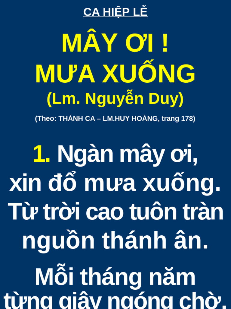 May Oi Mua Xuong - LM Nguyen Duy | PDF