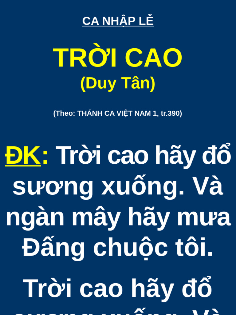 Troi Cao - Duy Tan | PDF