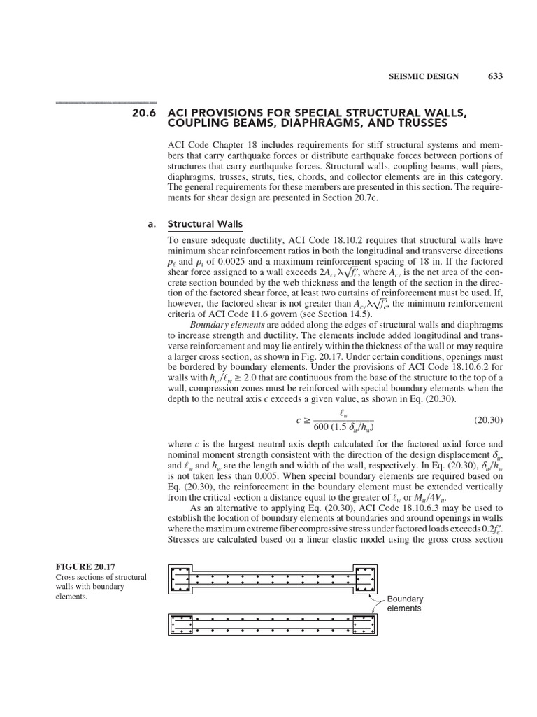 ACI Guidelines for Seismic Structural Walls | PDF | Stress (Mechanics ...