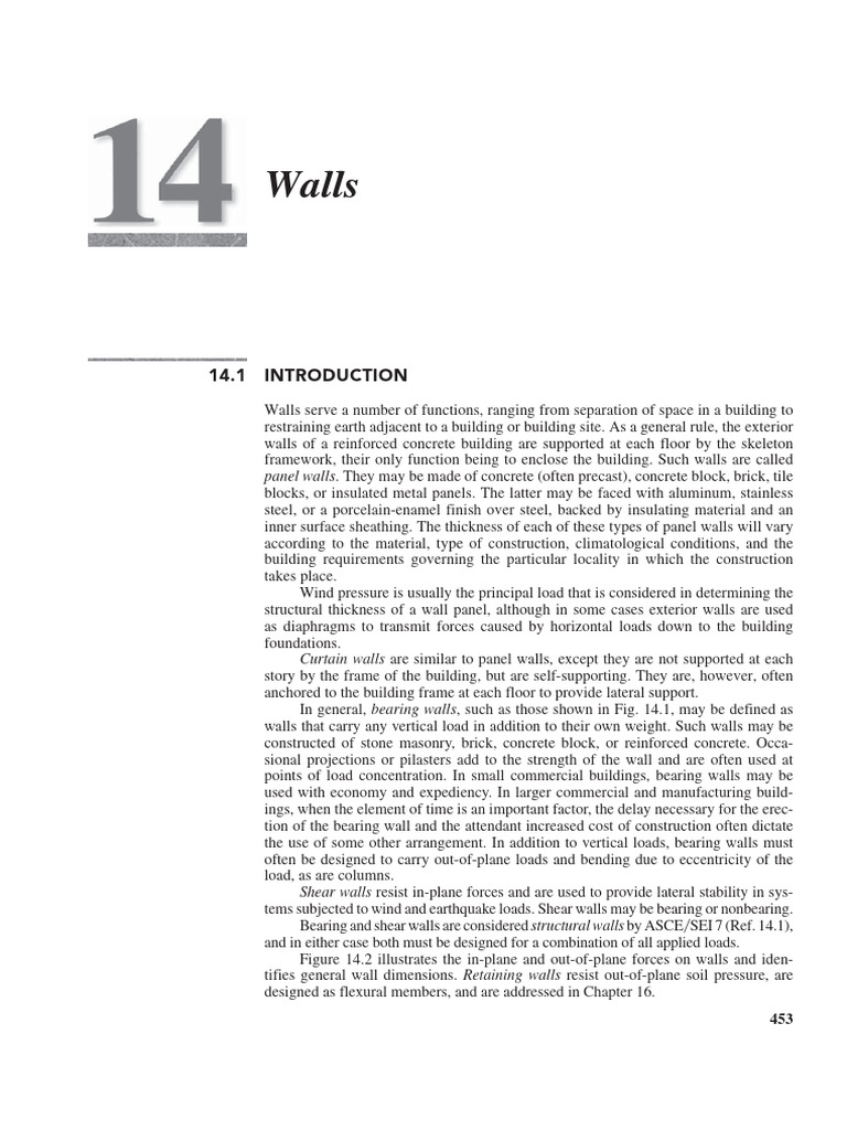 Structural Design of Building Walls | PDF | Beam (Structure) | Wall