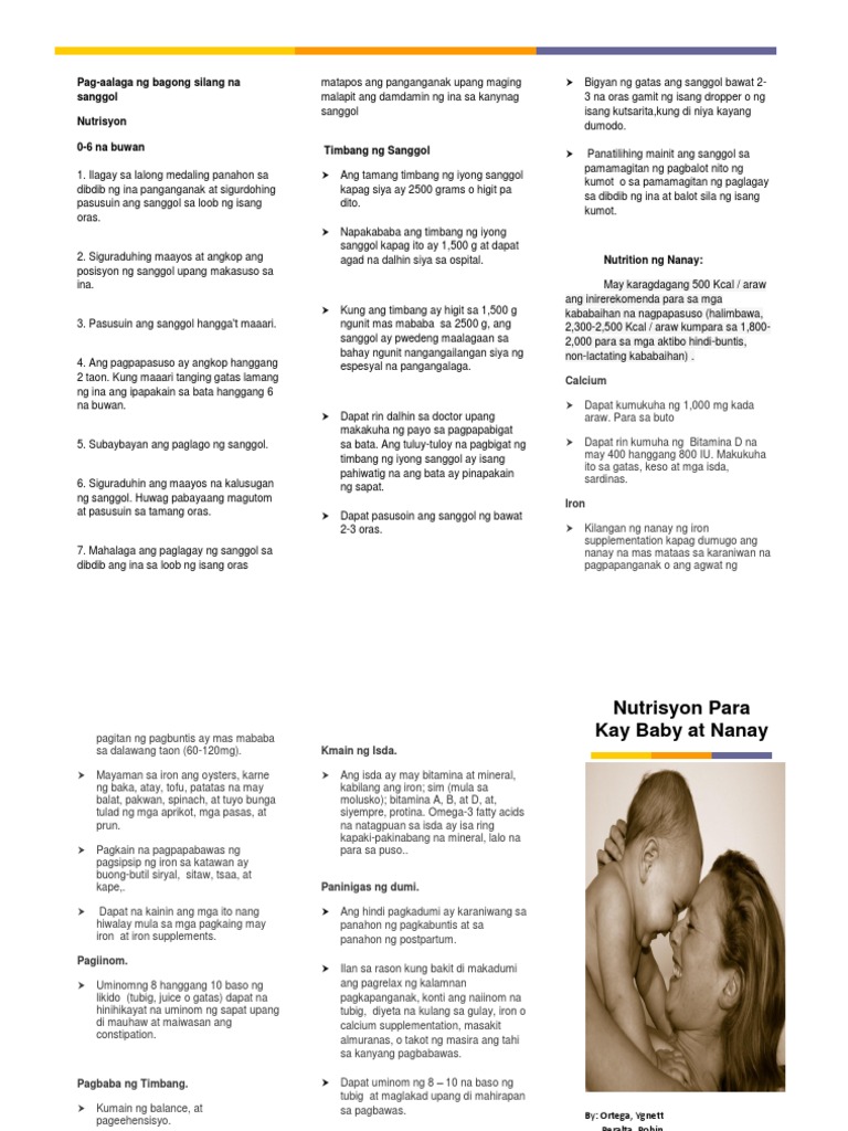 Nutrition Pamphlet | PDF