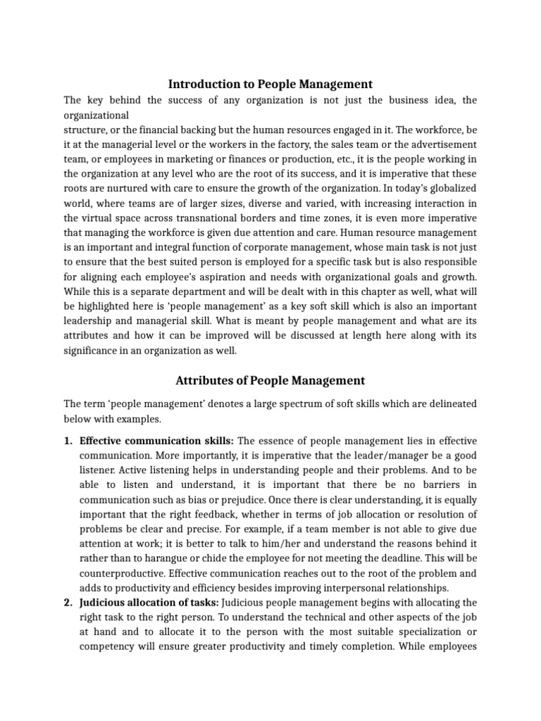 People Management - Notes | PDF | Employment | Human Resources