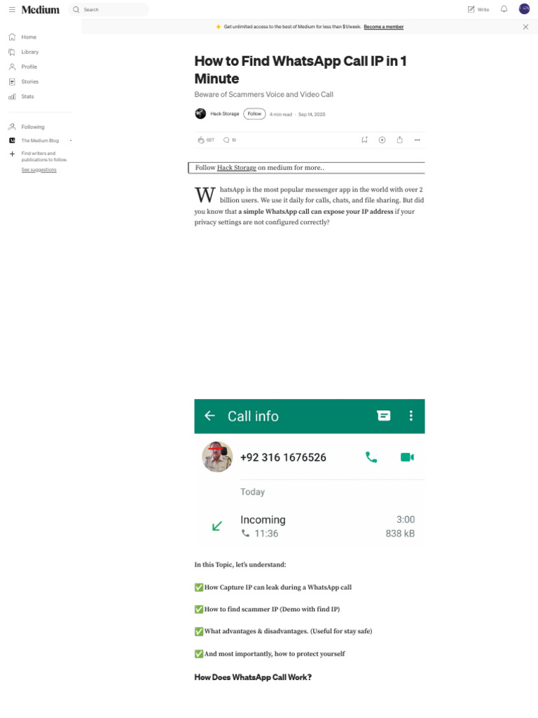 Find WhatsApp Call IP Address Safely | PDF | Internet Protocols | Internet