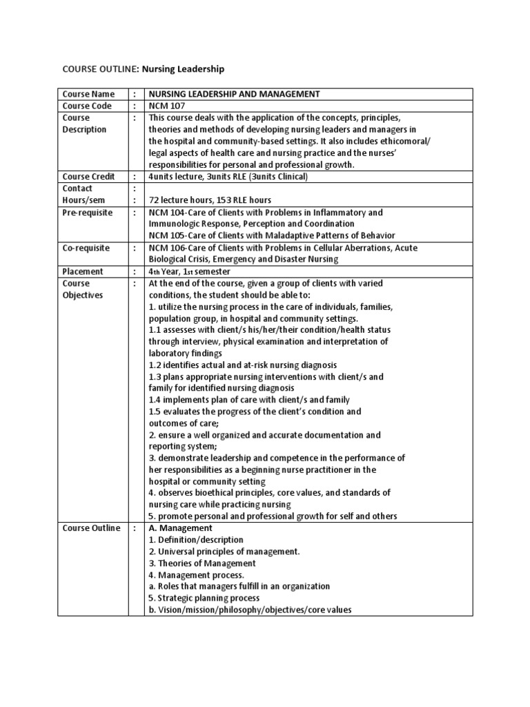Nursing Leadership | PDF | Nursing | Performance Appraisal