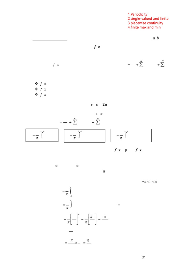 Fourier Series Concepts and Examples | PDF | Fourier Series | Special ...