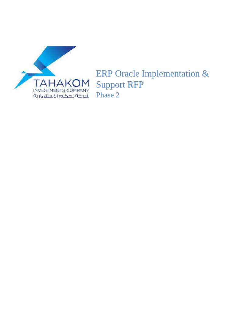 ERP Oracle Implementation Final (v.1) | PDF | Enterprise Resource ...