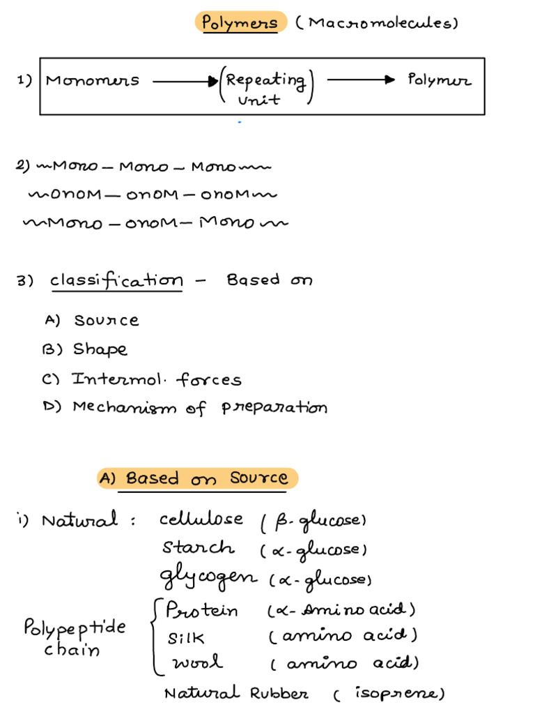 Polymers Notes - 250718 - 112152 | PDF | Polymers | Nylon
