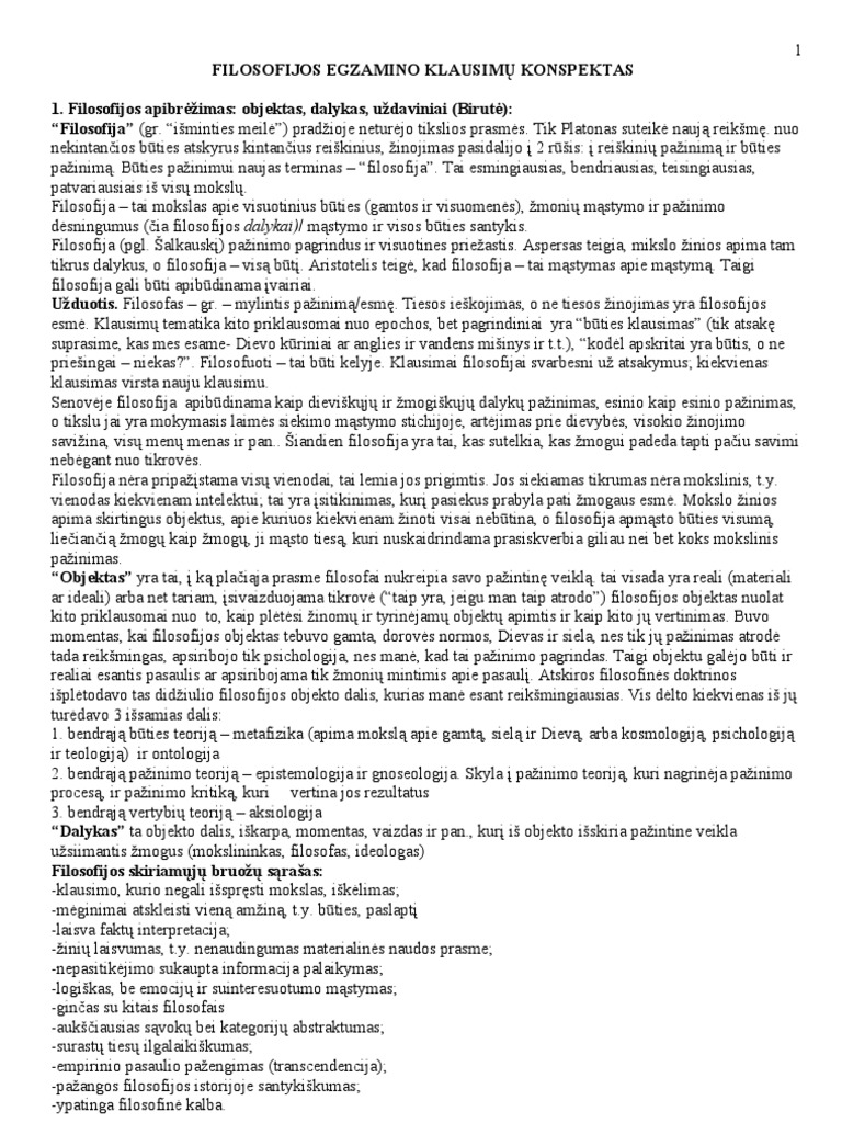 Filosofijos Egzui | PDF