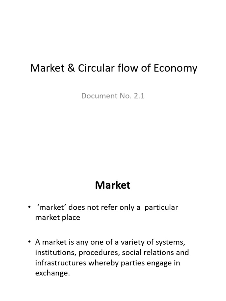 Understanding Market and Economic Flow | PDF