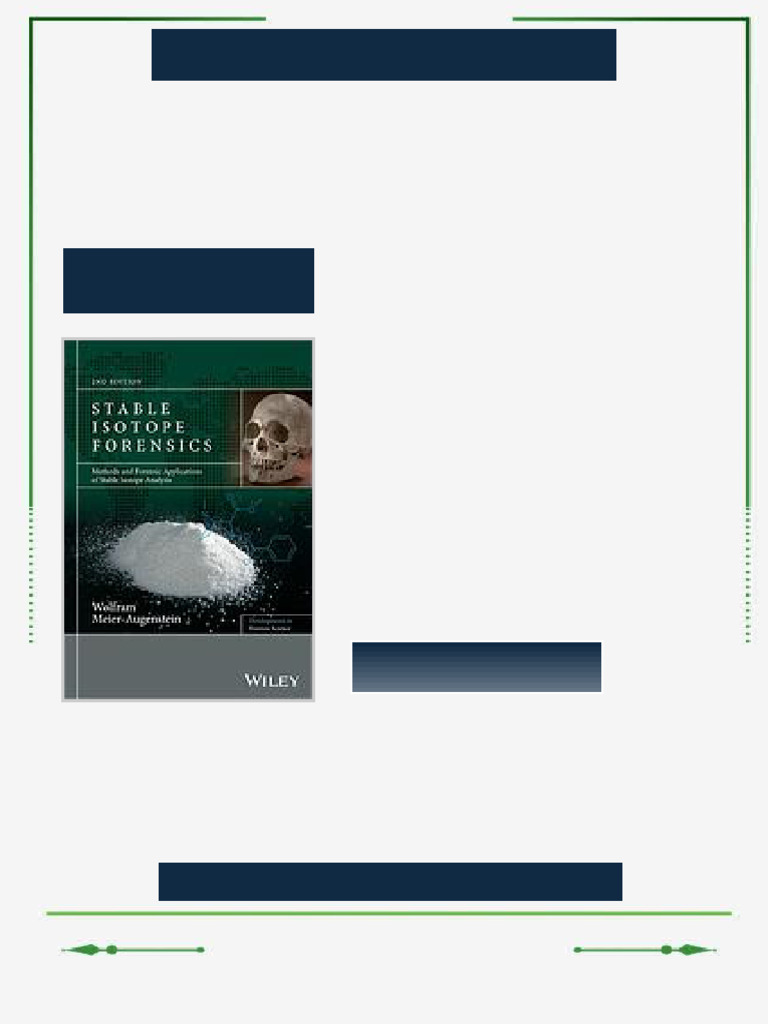 Stable isotope forensics : methods and forensic applications of stable ...