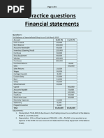 Final Accounts Practice Questions | PDF | Balance Sheet | Income Statement