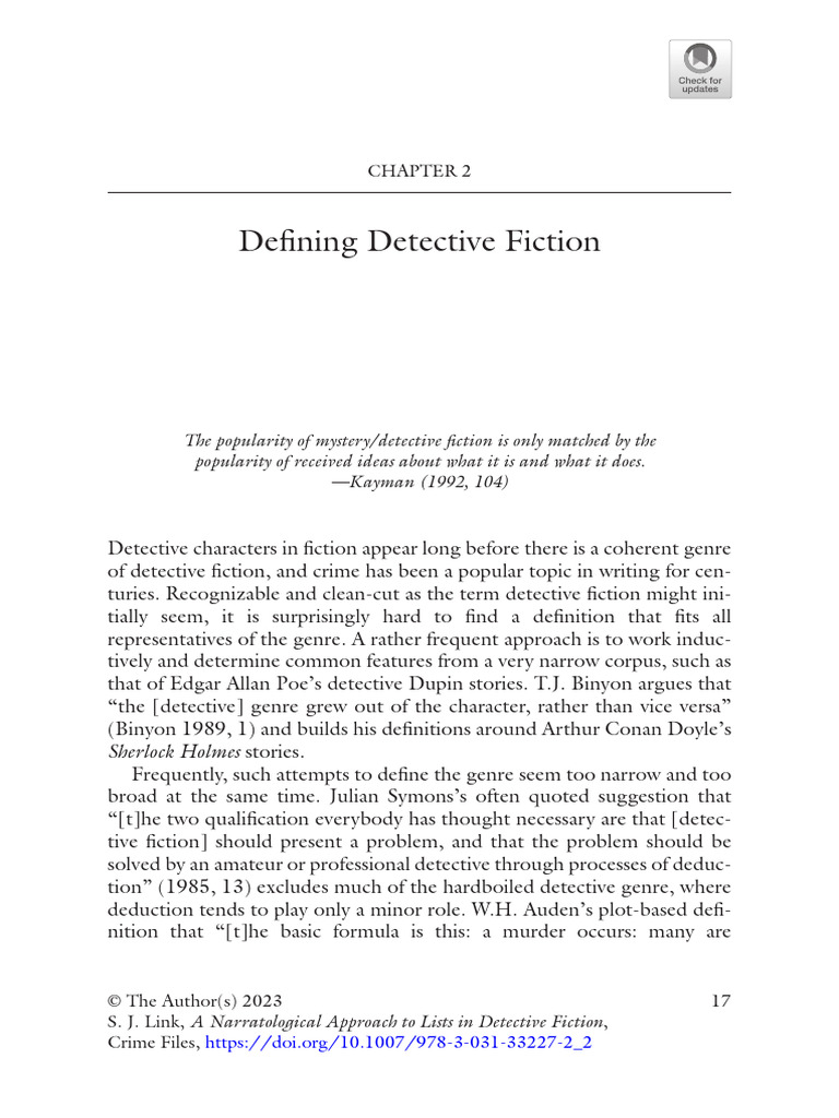 Understanding Detective Fiction's Core Elements | PDF | C. Auguste ...