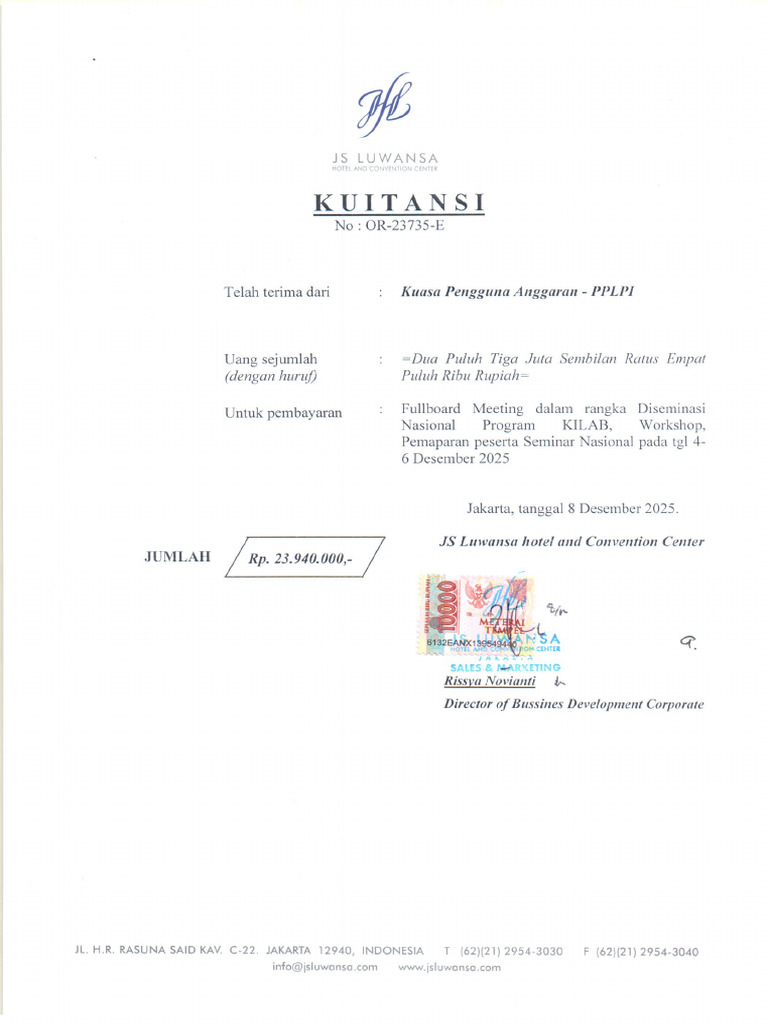 Kwitansi & Invoice 5 23.940.000 | PDF