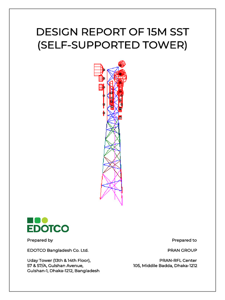 15m Tower Structural Design Report | PDF | Buckling | Materials Science