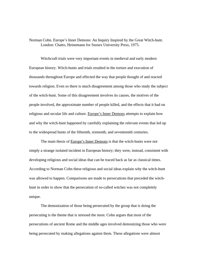 392 Book Report | PDF | Witchcraft | Demons