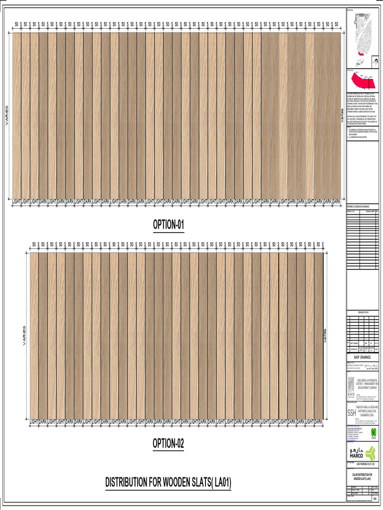 Color Distribution For Wooden Slats (La01) - 02 | PDF | Riyadh