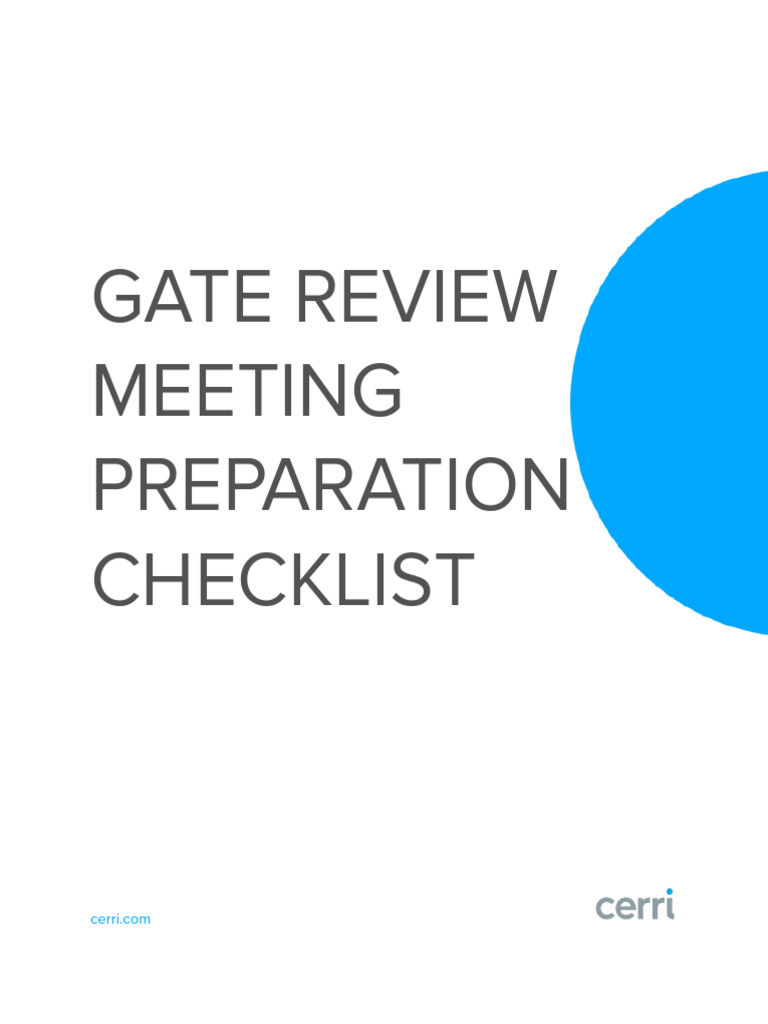 Stage Gate Review Checklist | PDF | Risk | Business