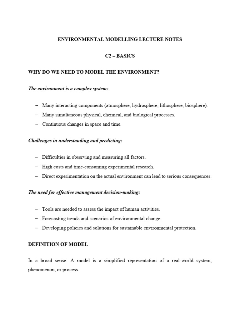 Environmental Modeling Basics Explained | PDF | Climate Change ...