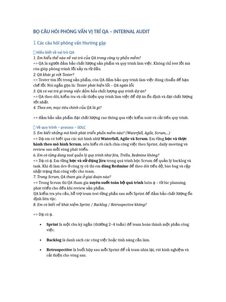 Bo_Cau_Hoi_Phong_Van_QA_Internal_Audit | PDF