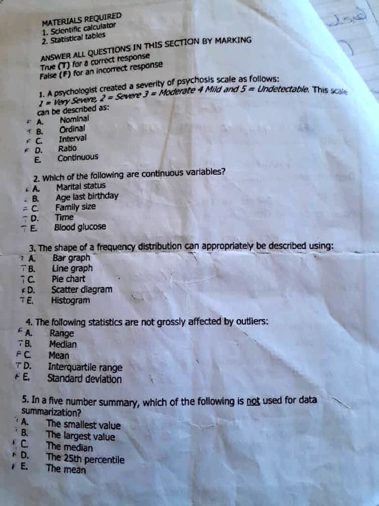 Biostatistics Full Past Exam Paper | PDF