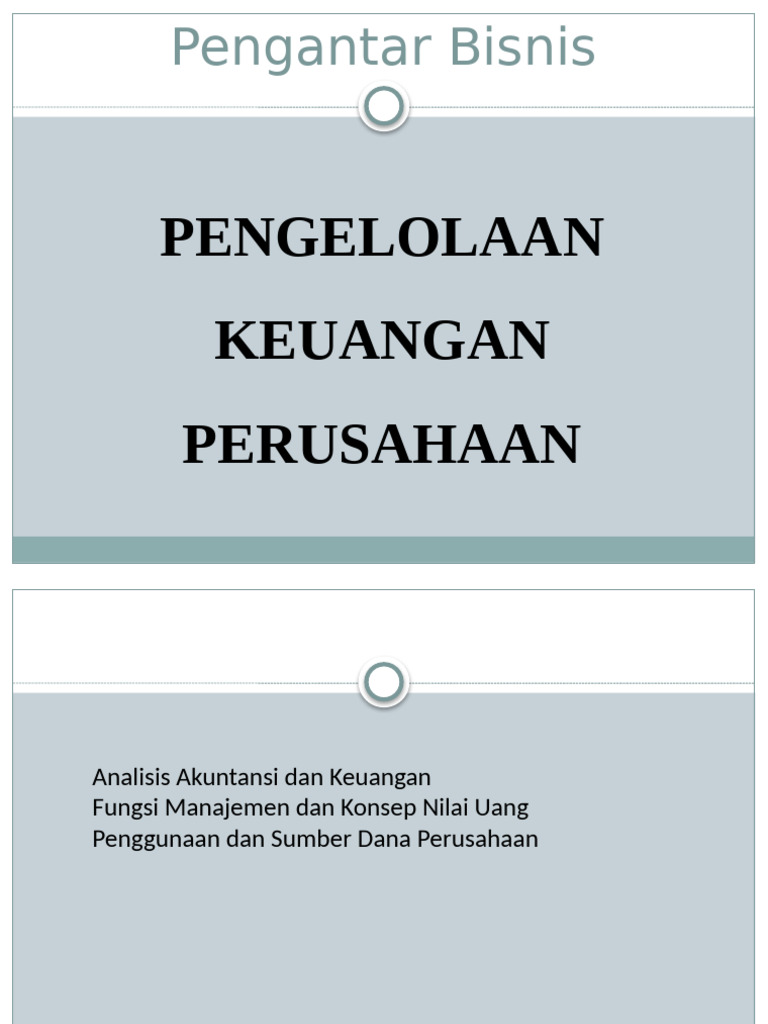 Pertemuan 15 - PENGELOLAAN KEUANGAN hhhh | PDF