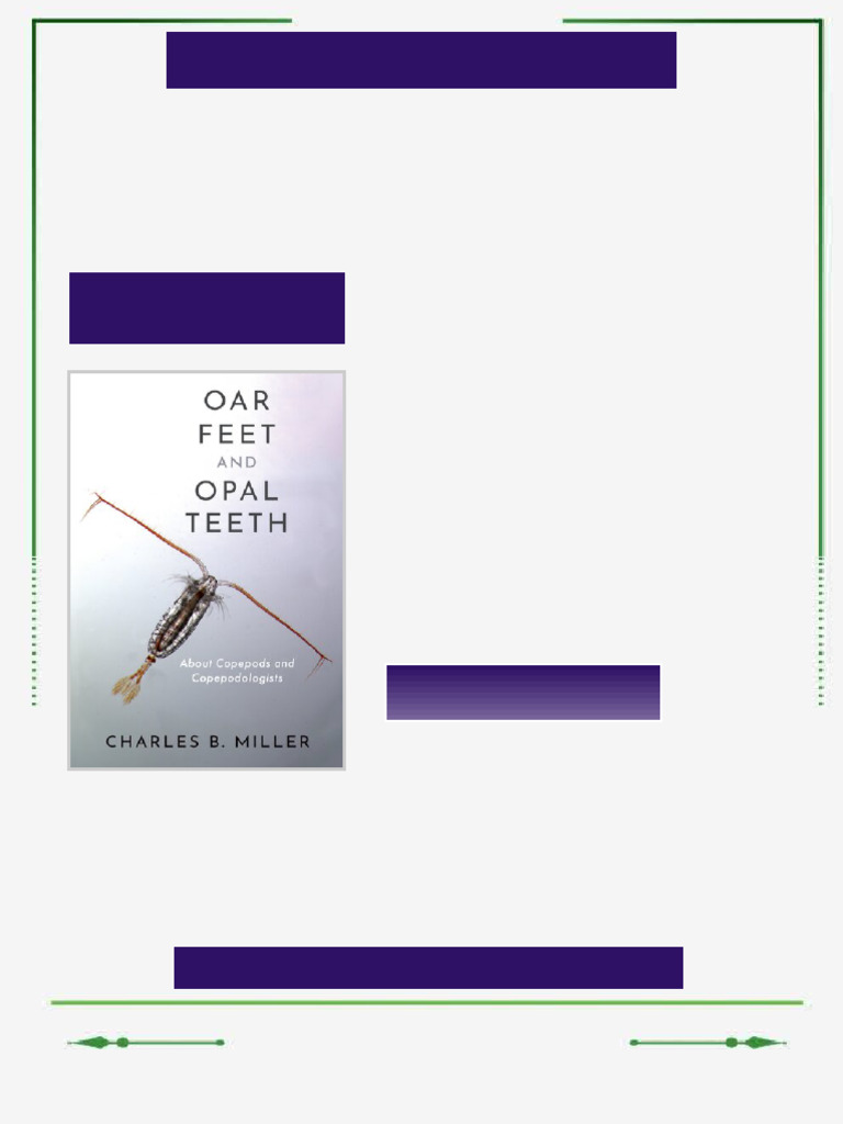 Oar Feet and Opal Teeth: About Copepods and Copepodologists 1st Edition ...