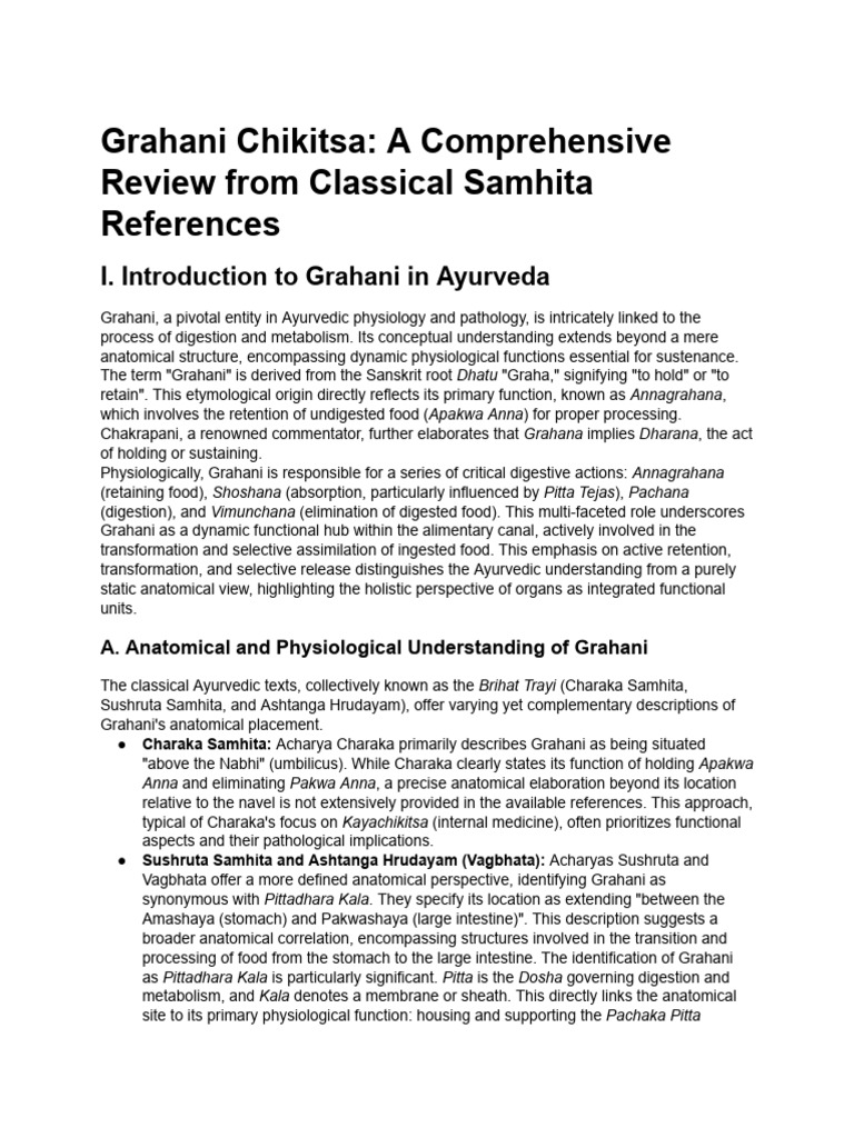 Understanding Grahani in Ayurveda | PDF | Ayurveda | Irritable Bowel ...