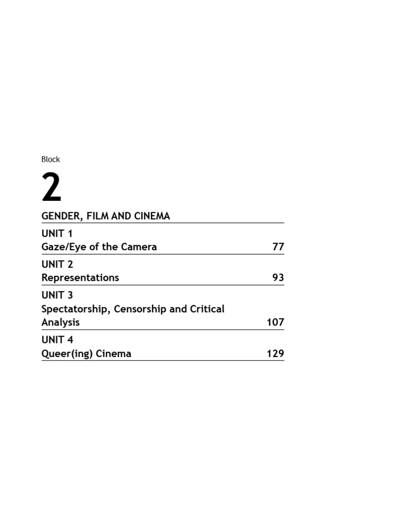 Gender Perspectives in Cinema Analysis | PDF