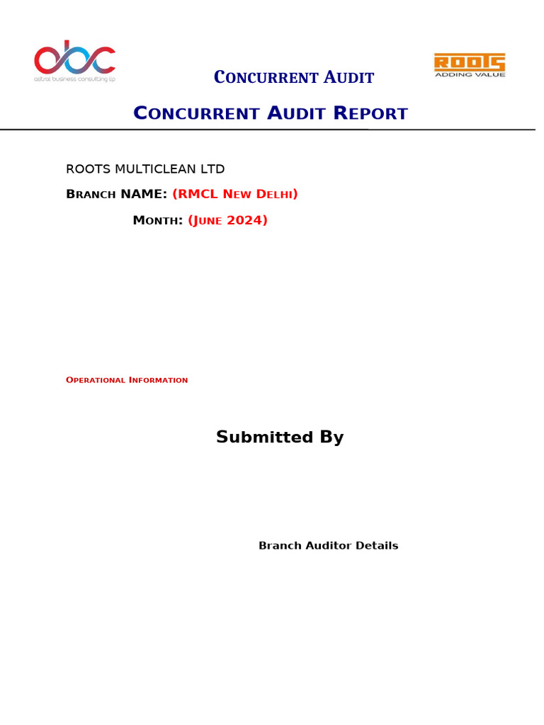 June 2024 Concurrent Audit Report | PDF | Auditor's Report | Audit