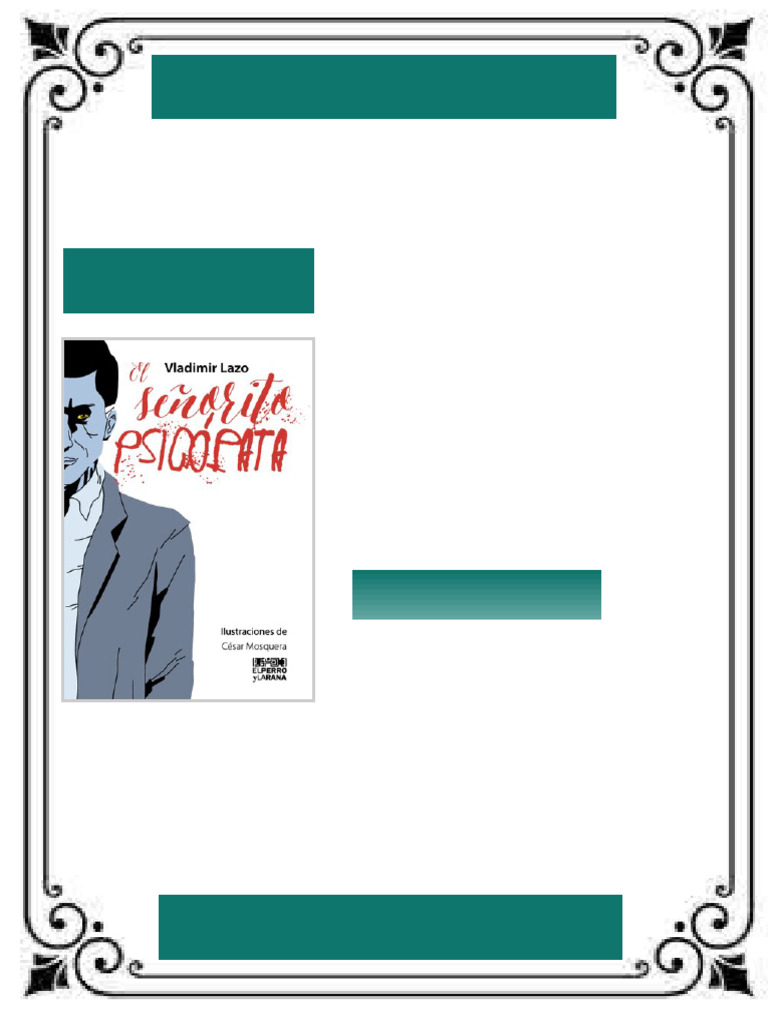 El Señorito Psicópata Vladimir Lazo César Mosquera Ebook Latest Update ...