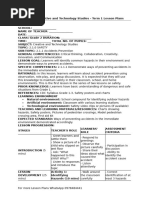 Grade 1 Home Safety Lesson Plan | PDF | Lesson Plan | Behavioural Sciences