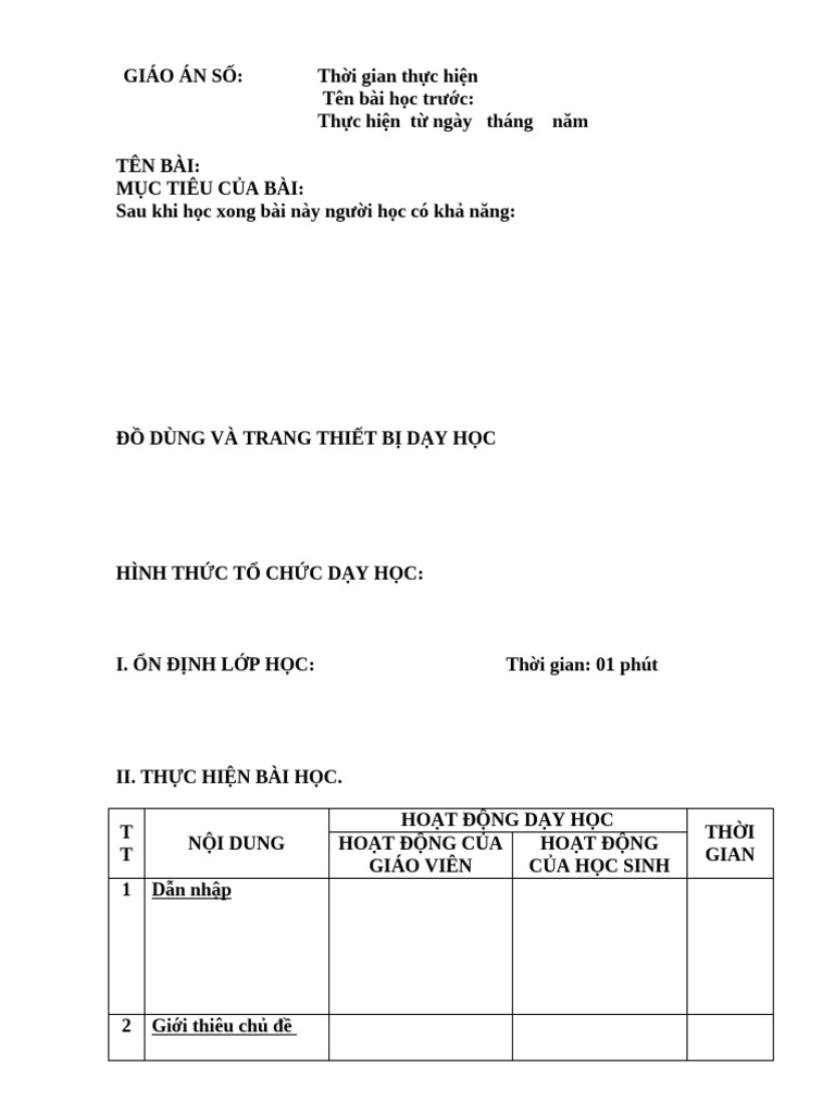 Mau GA Tich Hop | PDF