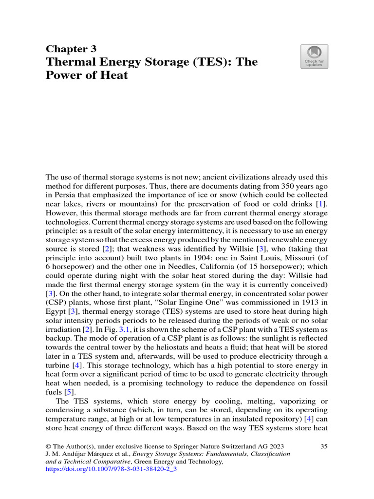 Thermal Energy Storage Systems Explained | PDF | Liquid Hydrogen ...