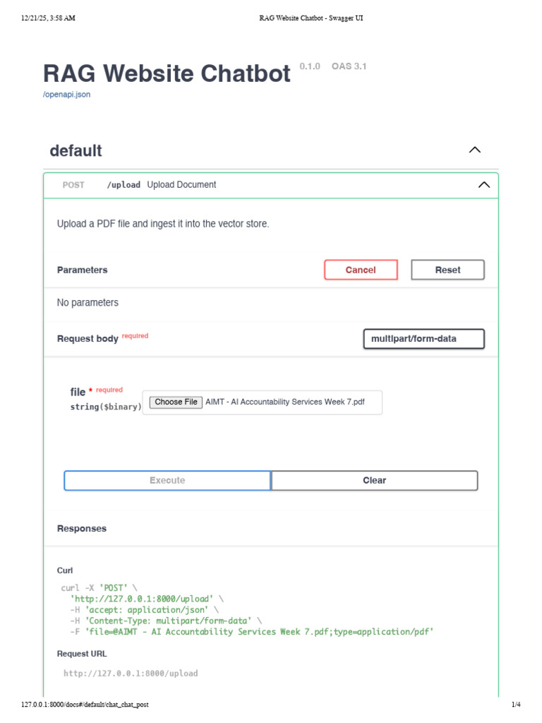 RAG Website Chatbot - Swagger UI | PDF | Internet | Computer Data