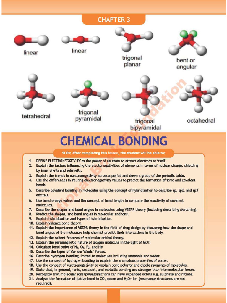 Chapter 3 Chemical Bonding | PDF