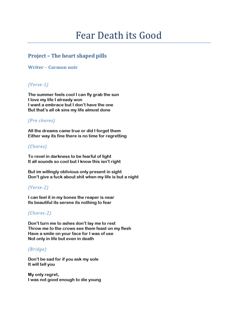 Fear Death Its Good 9 | PDF
