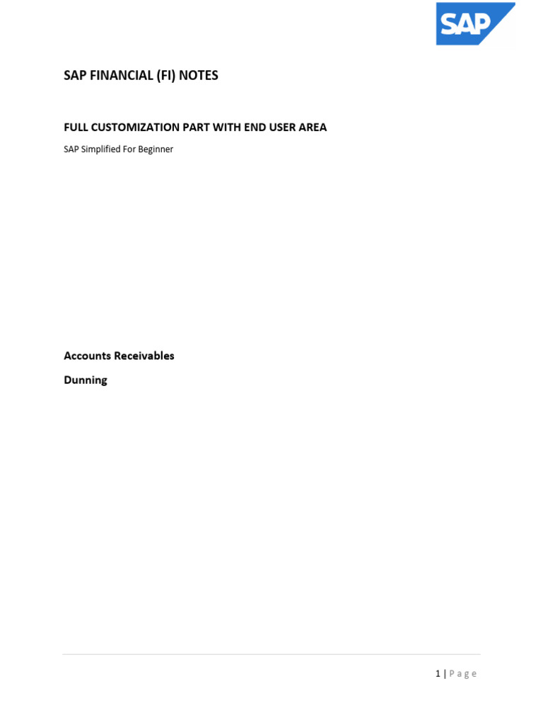 SAP Dunning Configuration Guide | PDF | Accounts Payable | Computing