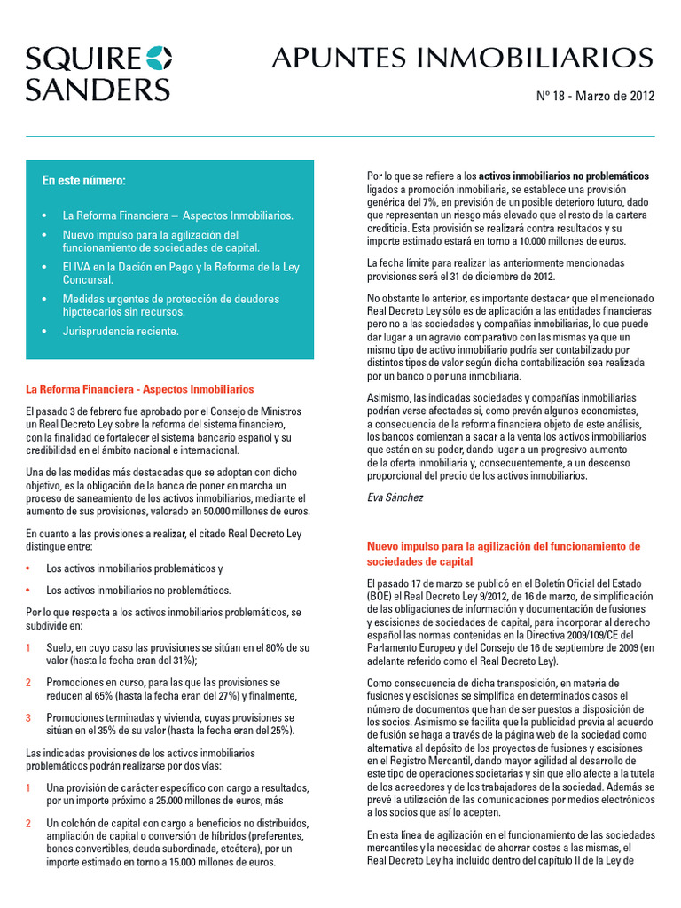 Spanish Newsletter v2 | PDF | Hipotecas