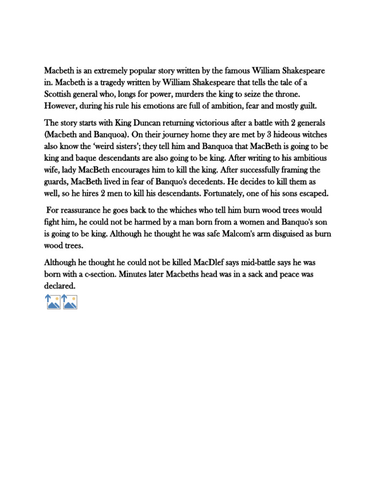 Macbeth: A Tragic Power Struggle | PDF