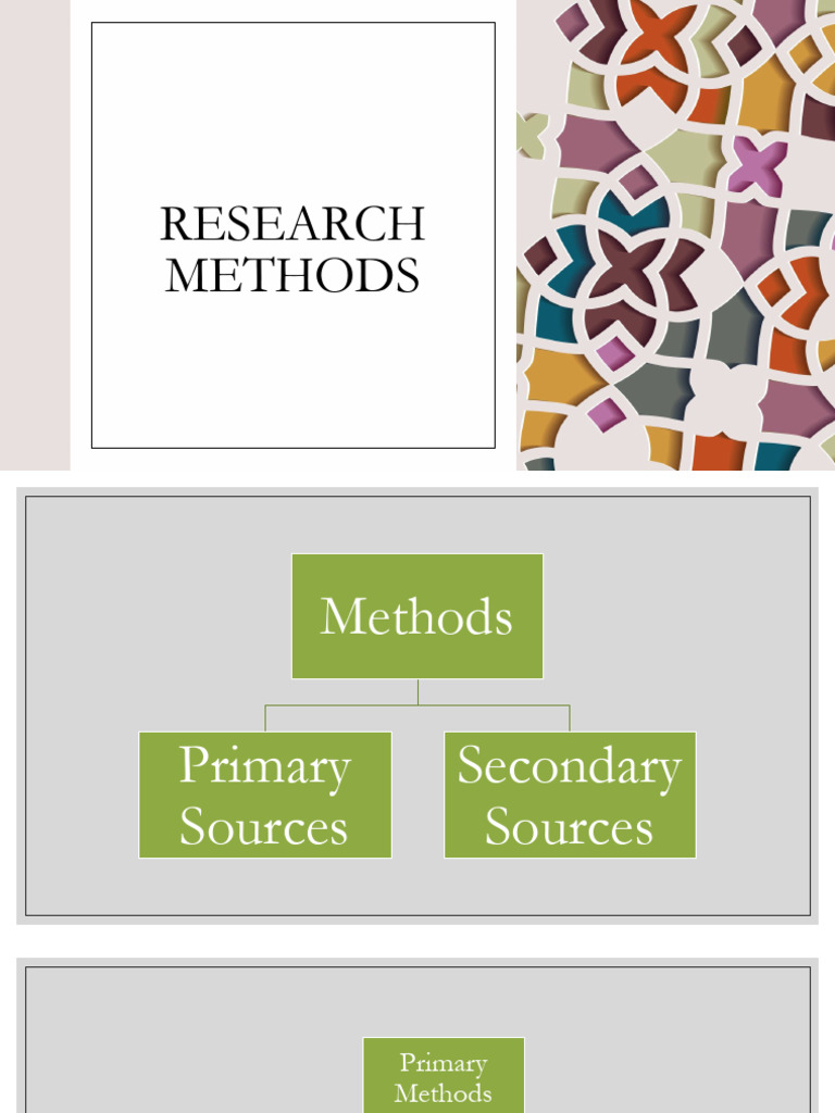 Research Methods: Primary & Secondary Sources | PDF