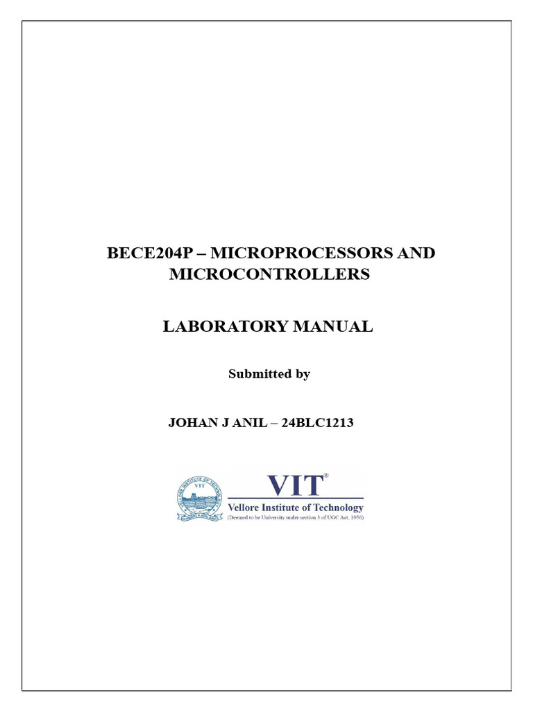 8051 MOV Operations Lab Manual | PDF