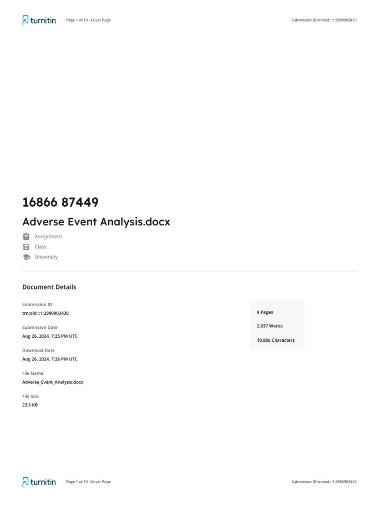 Adverse Event Analysis: Patient Fall Incident | PDF | Safety | Patient ...