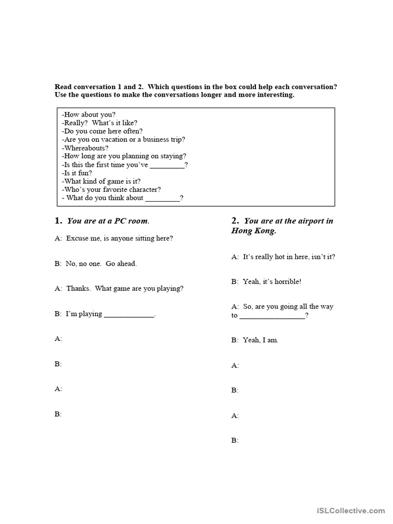 Using Follow Up Questions To Build A Dialogue | PDF